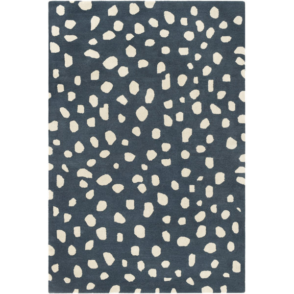 Corrigan Studio® Vilma Wool Blue/White Area Rug | Wayfair
